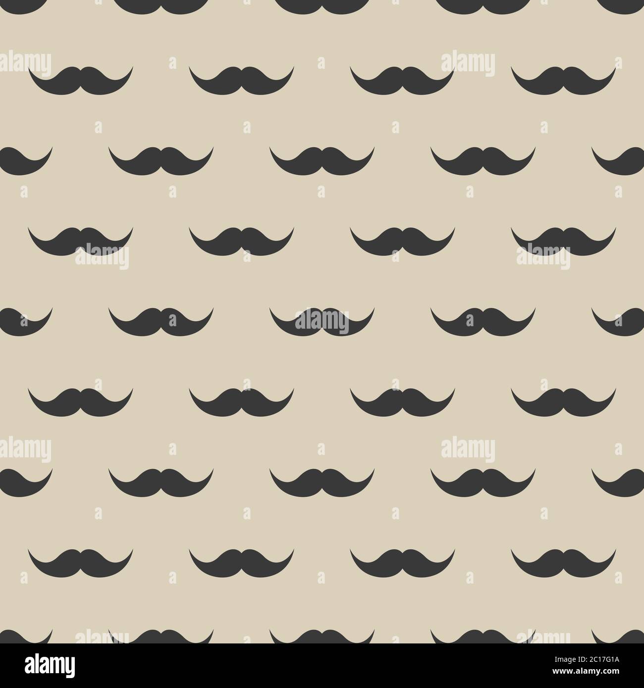 Seamless pattern with mustache. Vintage retro moustache. Facial hair ...