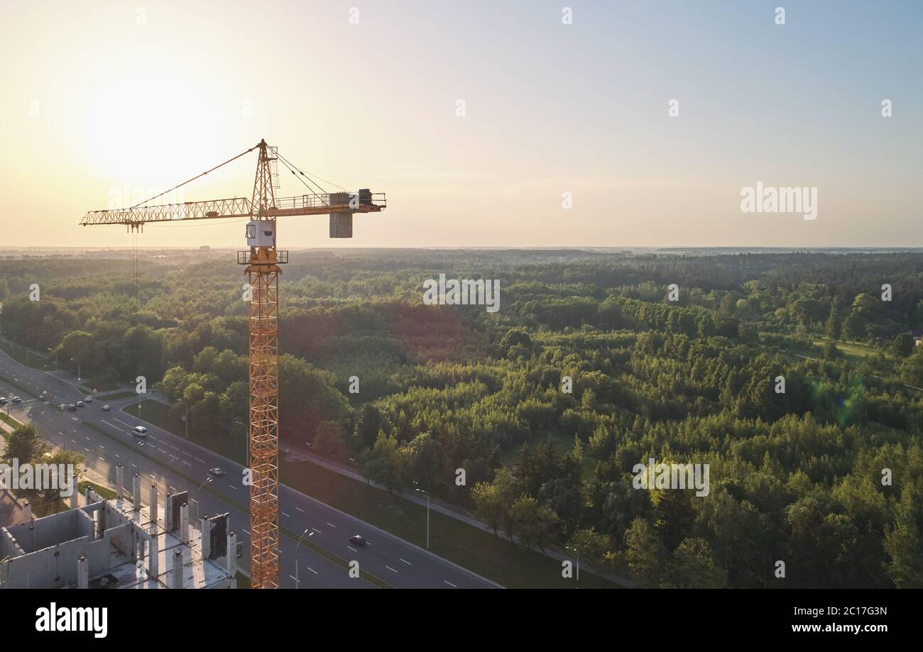 Aerial view of crane hi-res stock photography and images - Alamy