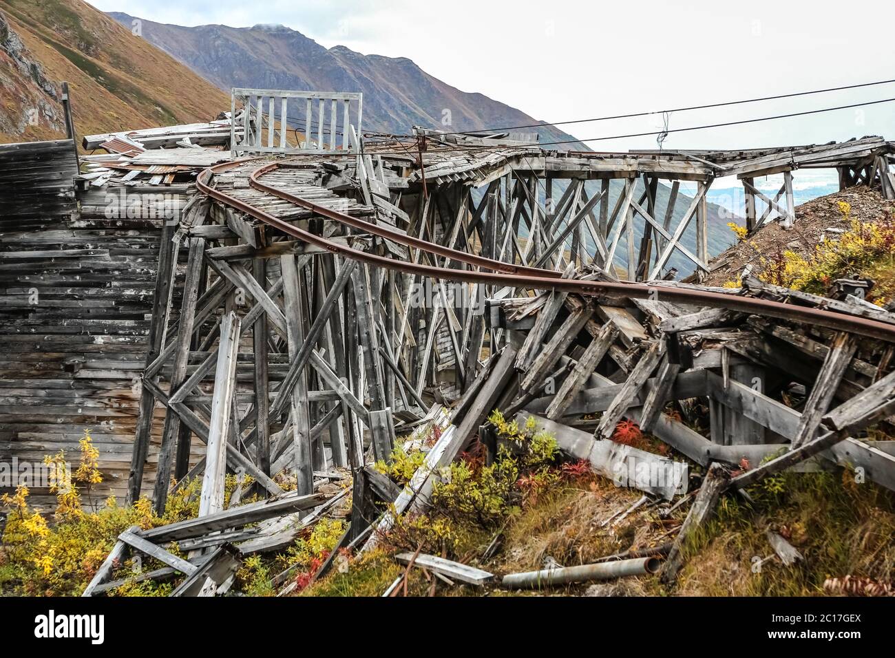Decayed Mill complex, historic Independence Mine, Hatcher Pass, Alaska ...