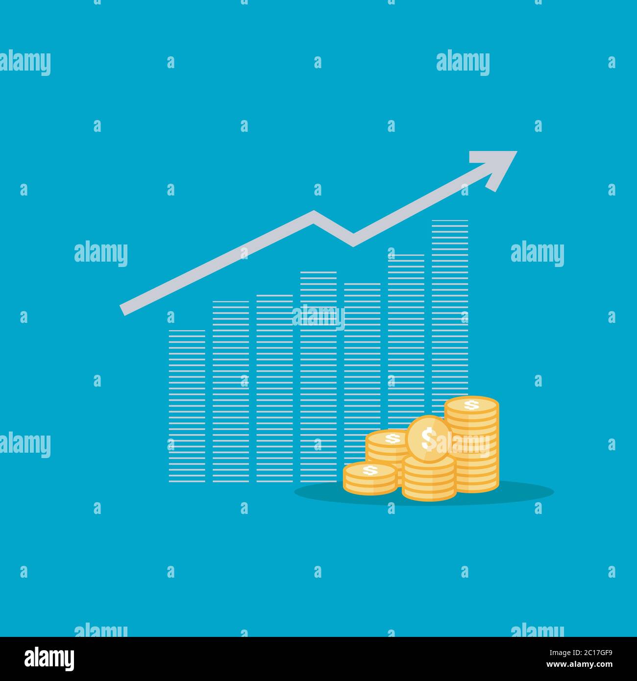 Return on investment ROI concept. business growth arrows to success ...