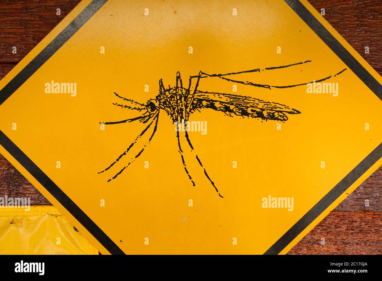 Mosquito warning sign, Alaska Stock Photo - Alamy