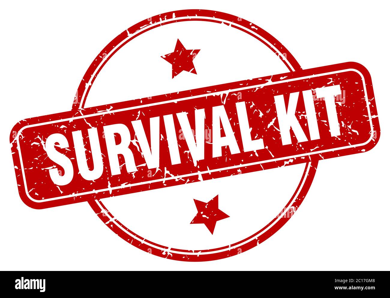 survival kit grunge stamp. survival kit round vintage stamp Stock ...