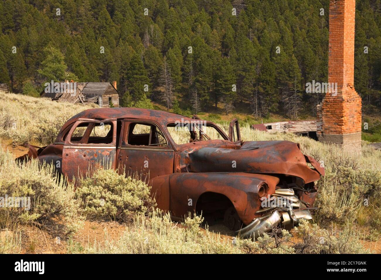 Old Car, Comet Ghost Town, Butte Region, Montana, USA Stock Photo - Alamy
