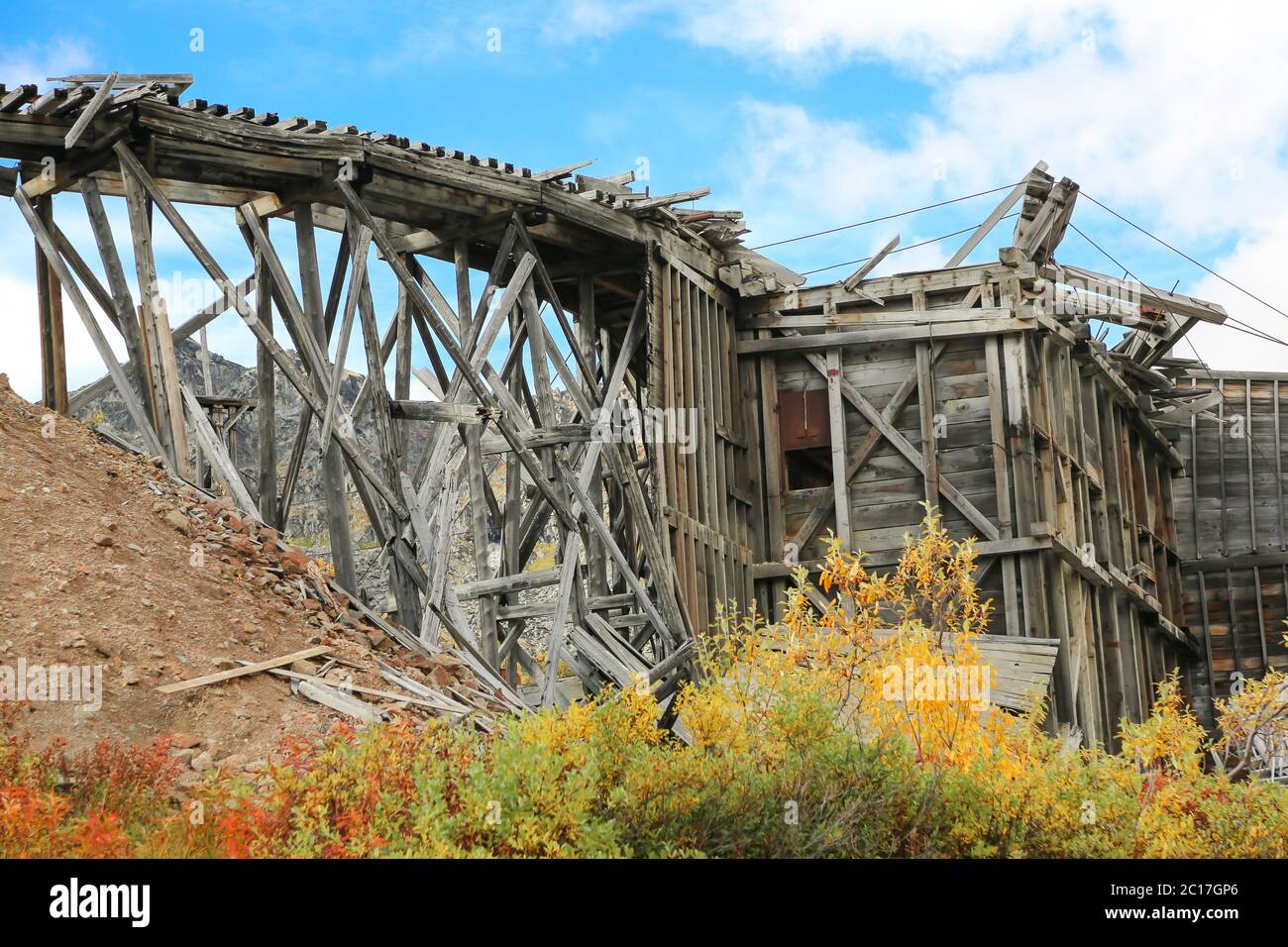 Decayed Mill complex, historic Independence Mine, Hatcher Pass, Alaska ...