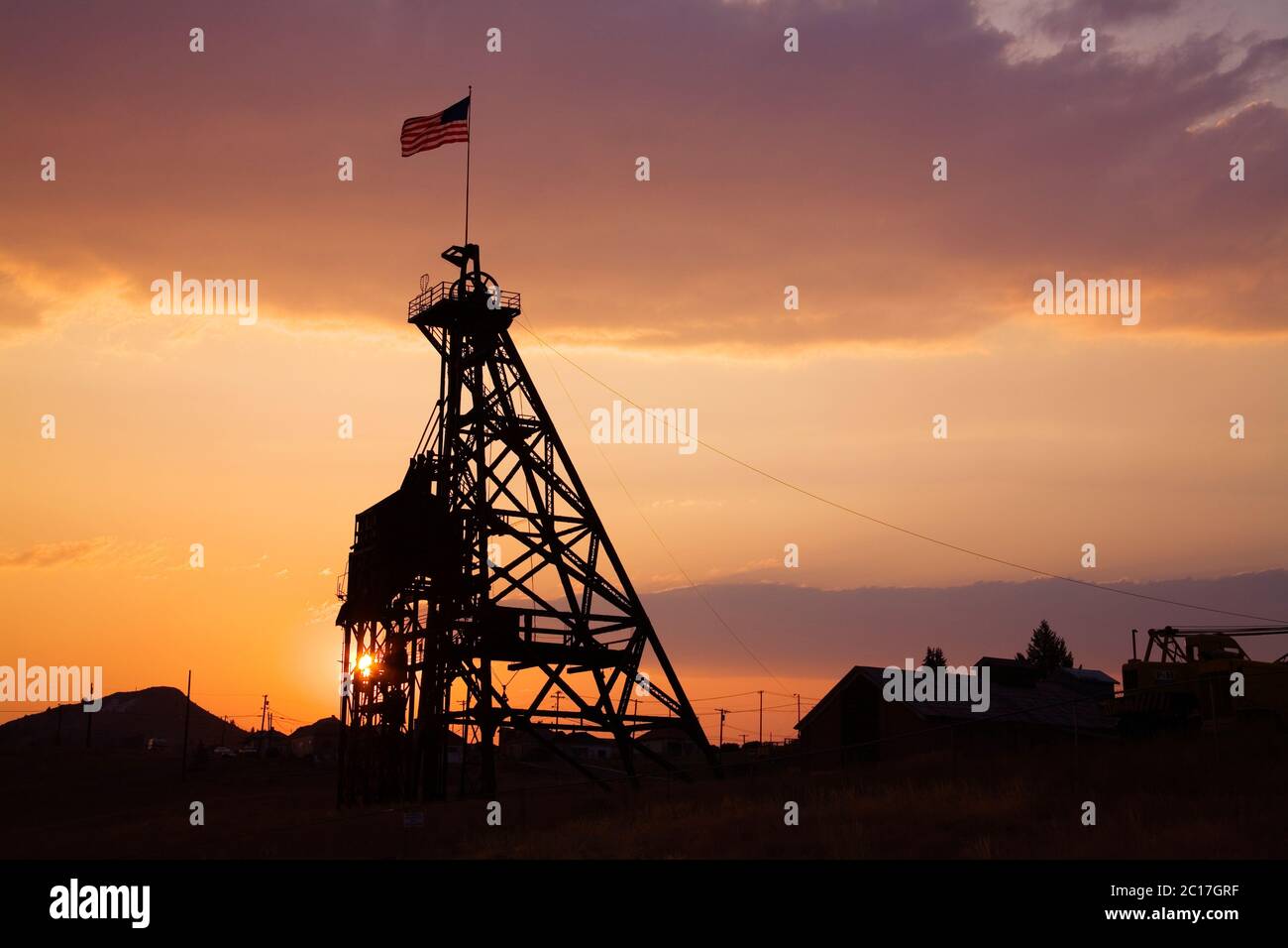 Anselmo Mine Headframe, National Historic District, Butte, Montana, USA ...