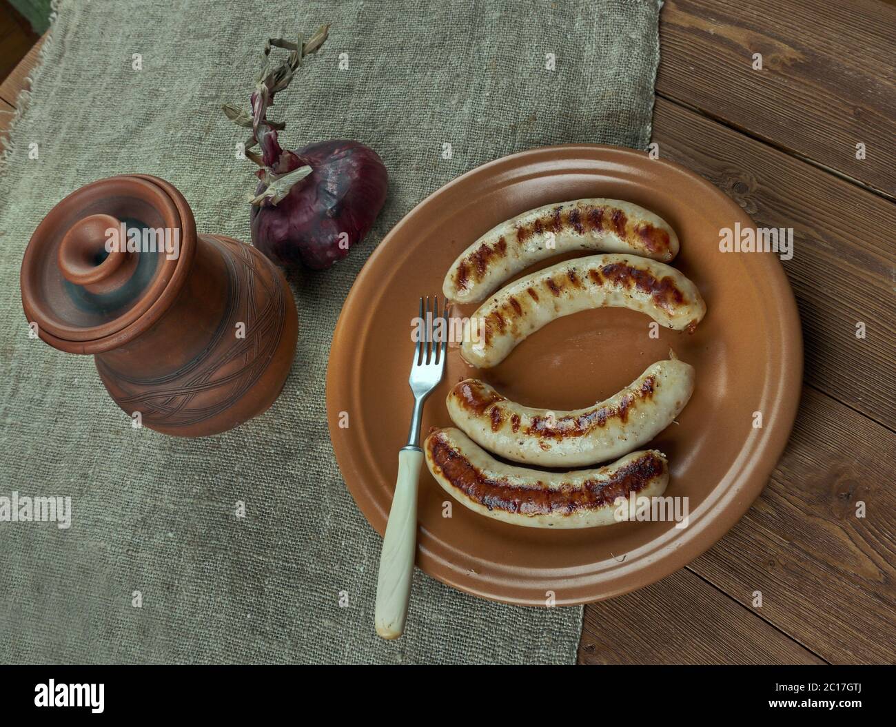 Romanian sausages Virsli Stock Photo - Alamy