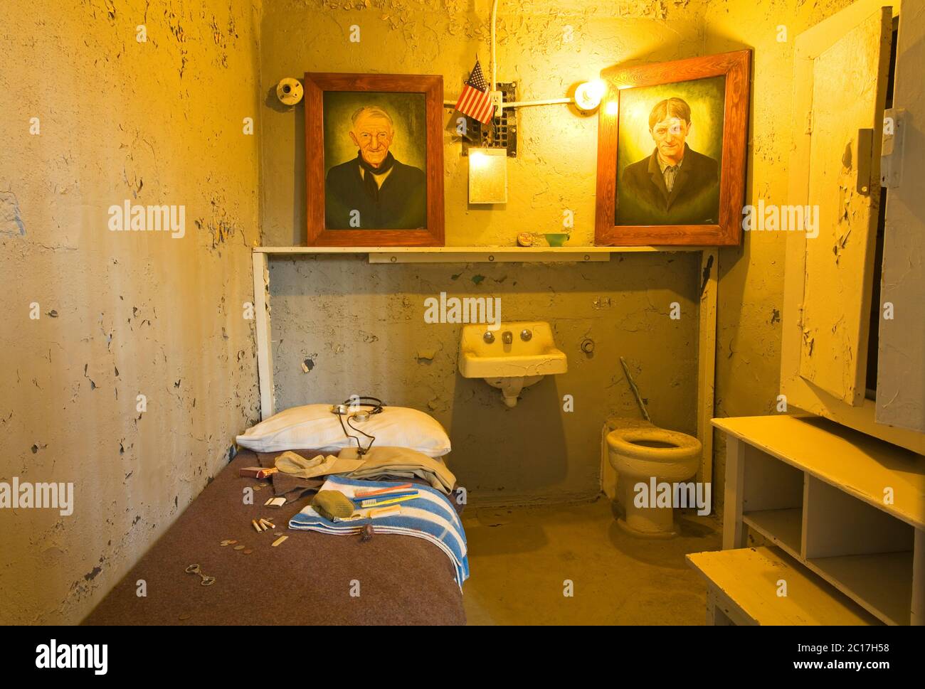 Cell Block, Old Montana Prison Museum, City of Deerlodge, Montana, USA ...