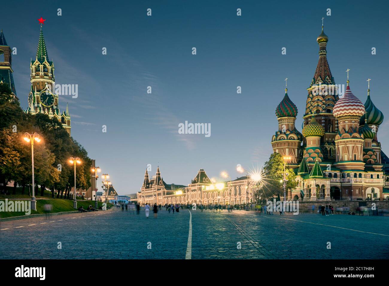 Red square in Moscow city at night, Russia Stock Photo - Alamy