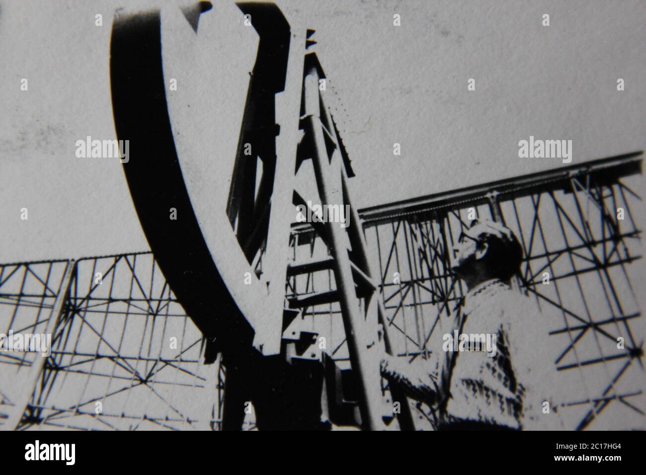 Fine 70s vintage black and white extreme photography of a gigantic ...