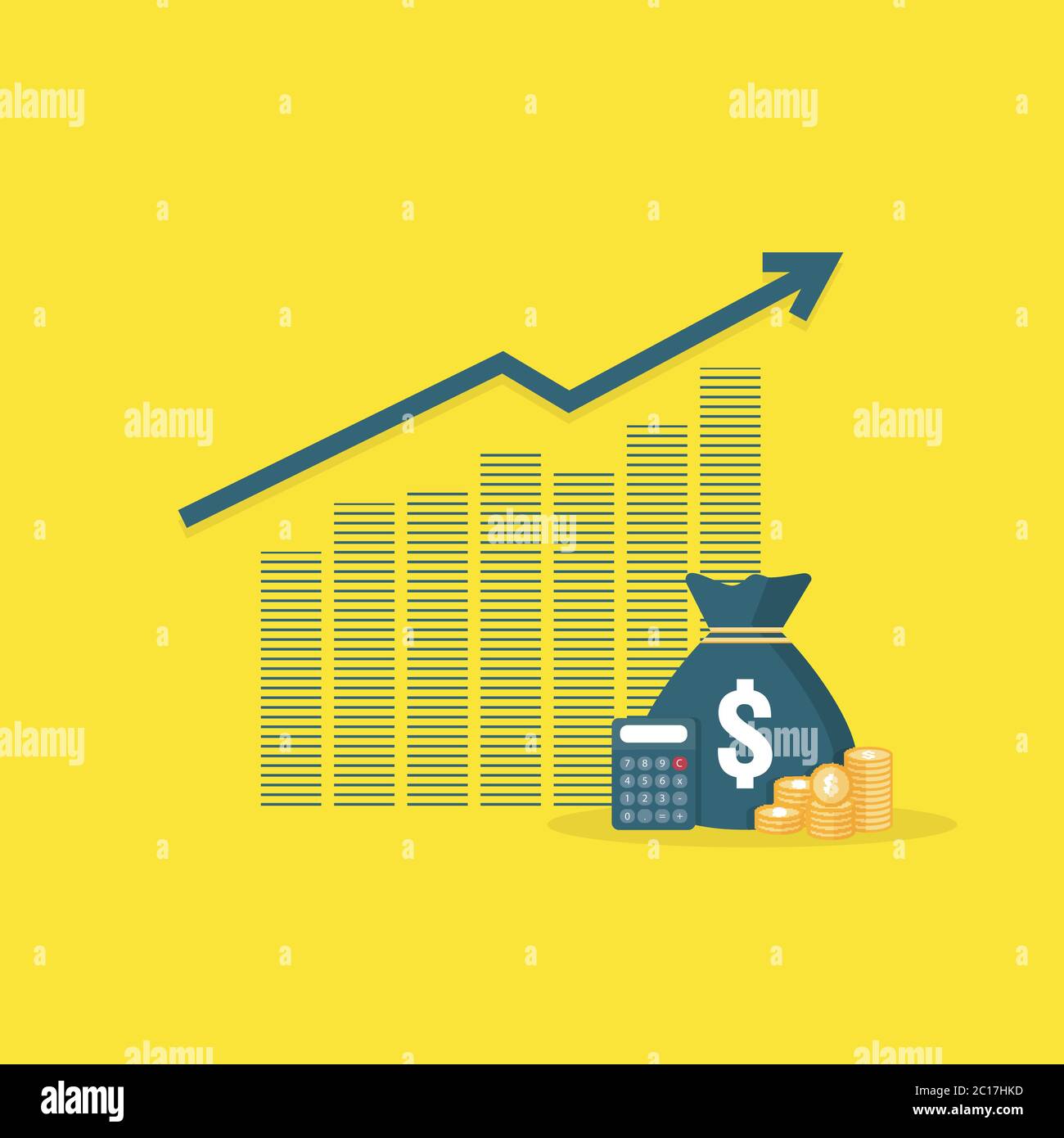 Return on investment ROI concept. business growth arrows to success ...