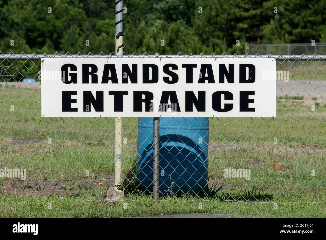 Grandstand Entrance Sign Stock Photo - Alamy