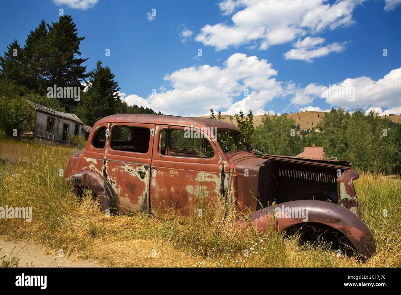 Marysville Ghost Town, Helena, Montana, USA Stock Photo - Alamy