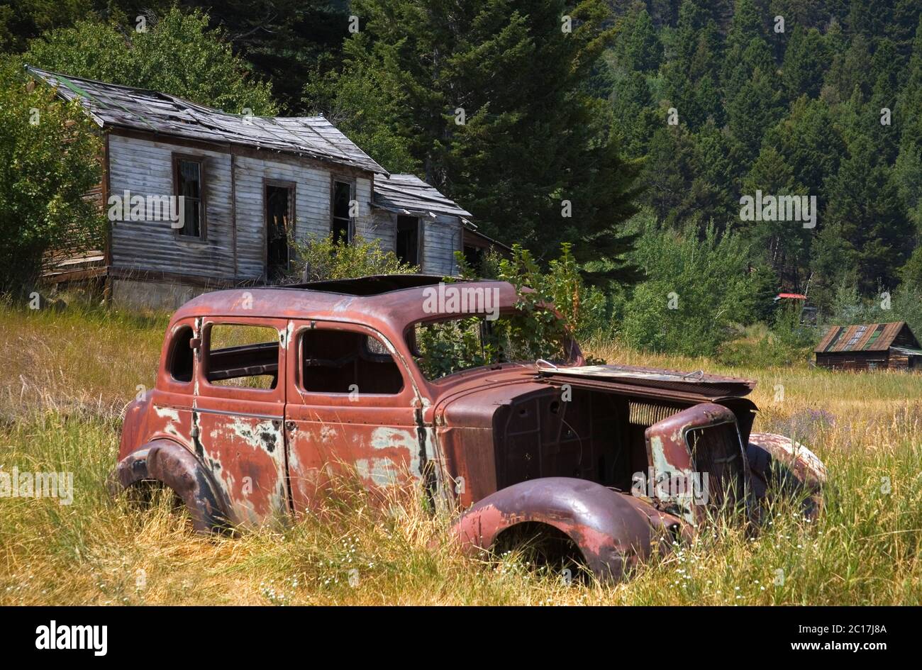 Marysville Ghost Town, Helena, Montana, USA Stock Photo - Alamy