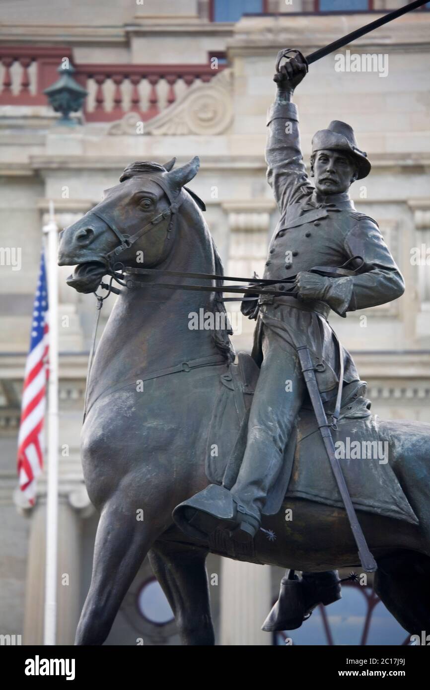 Thomas Meagher Statue, State Capitol, Helena, Montana, USA Stock Photo ...