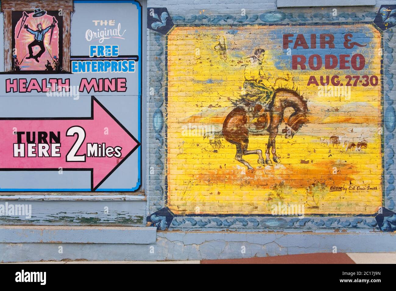 Rodeo Mural by C. J. "Connie" Smith, Boulder, Helena Region, Montana ...