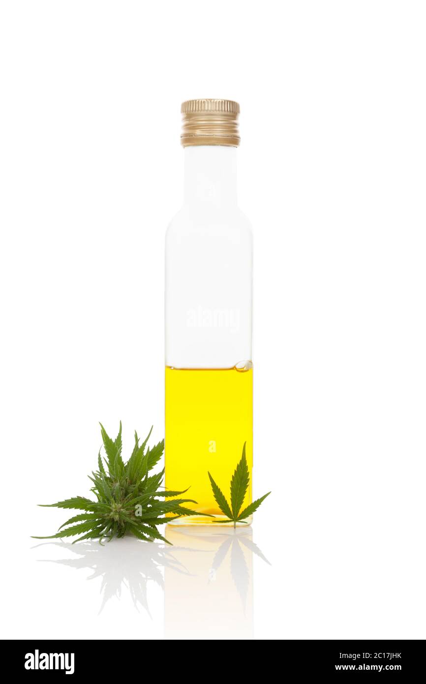Marijuana oil in bottle Cut Out Stock Images & Pictures - Alamy