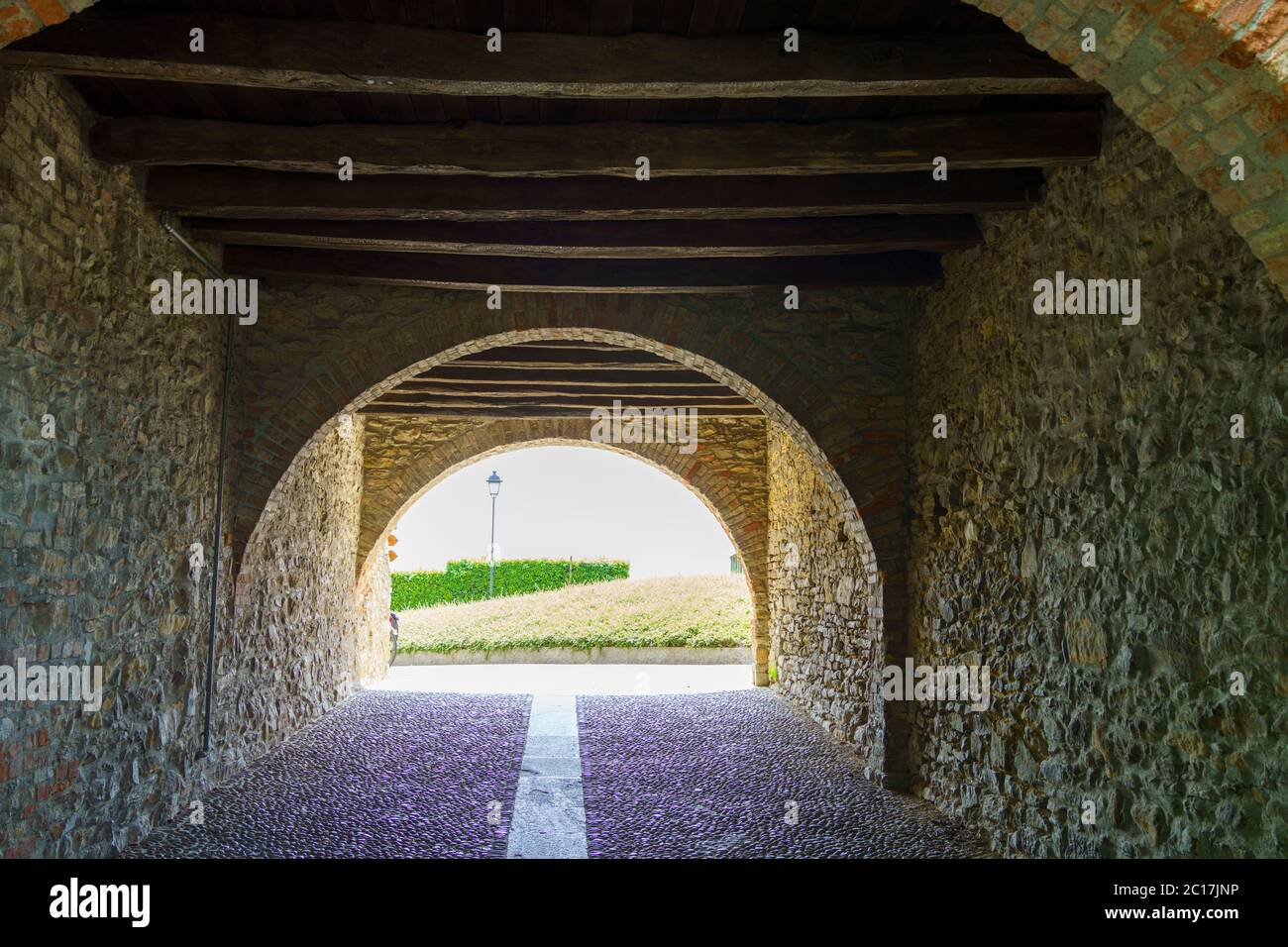Montevecchia (Lecco, Brianza, Lombardy, Italy): alley in the old ...