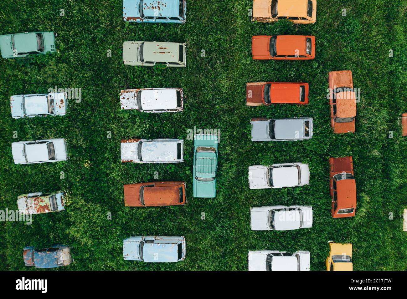 Aerial view car vintage hi-res stock photography and images - Alamy
