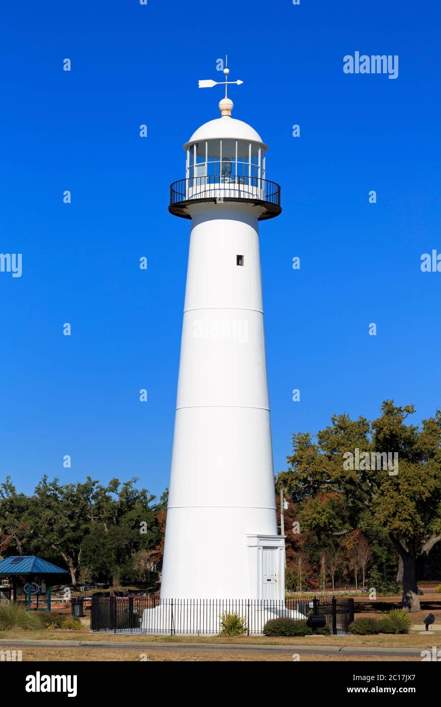Biloxi Lighthouse, Biloxi, Mississippi, USA Stock Photo - Alamy