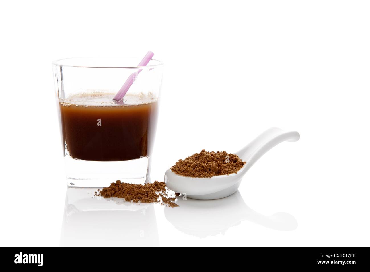 Reishi healthy powder and drink Stock Photo - Alamy