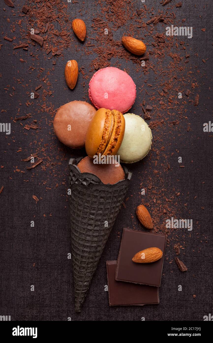 Delicious macaron ice cream Stock Photo - Alamy