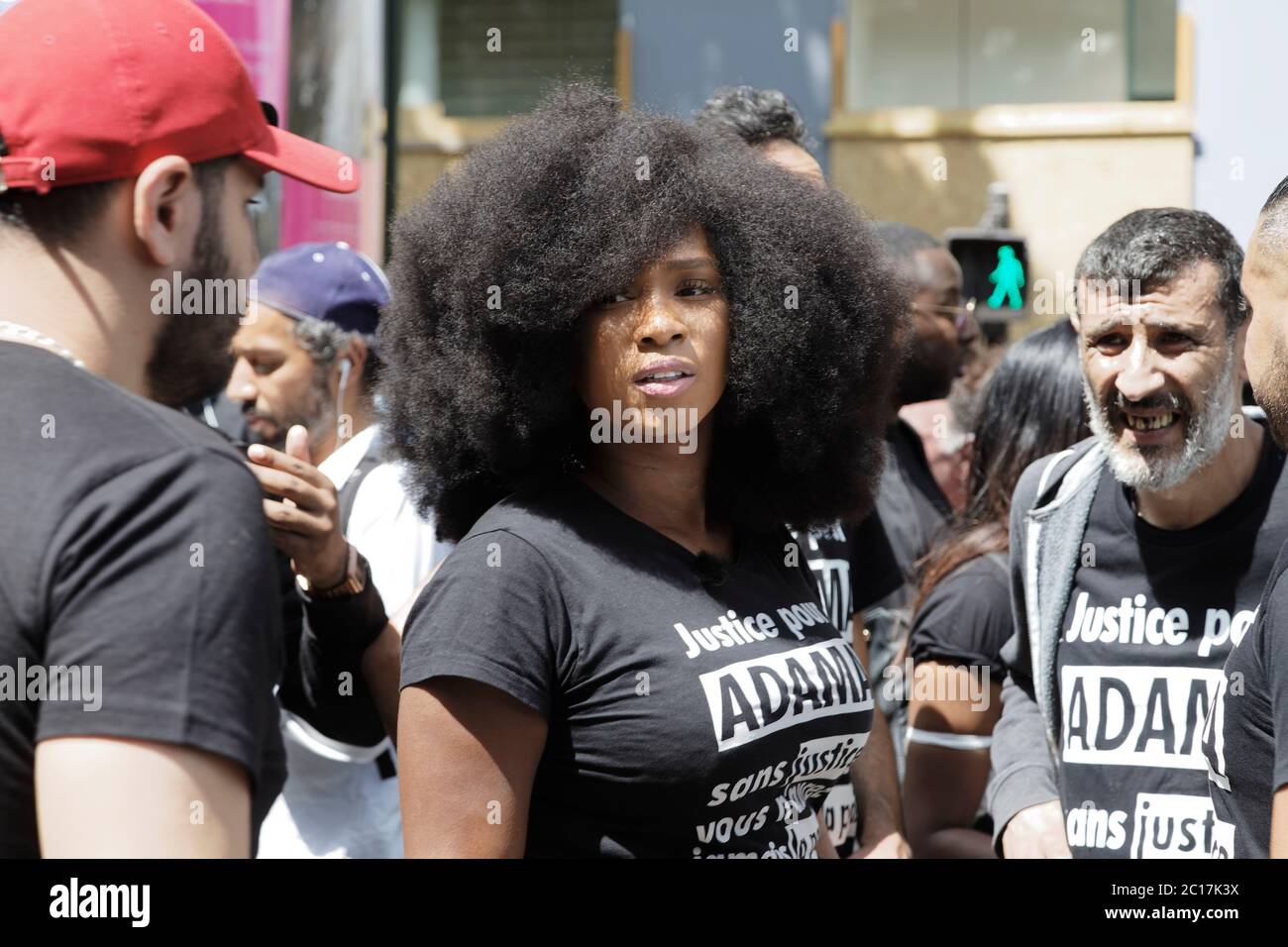 Paris, France. 13th June, 2020. Assa Traoré, Adama Traore's half-sister ...