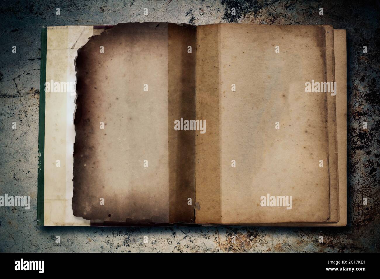 Old books on concrete and dirt Stock Photo - Alamy