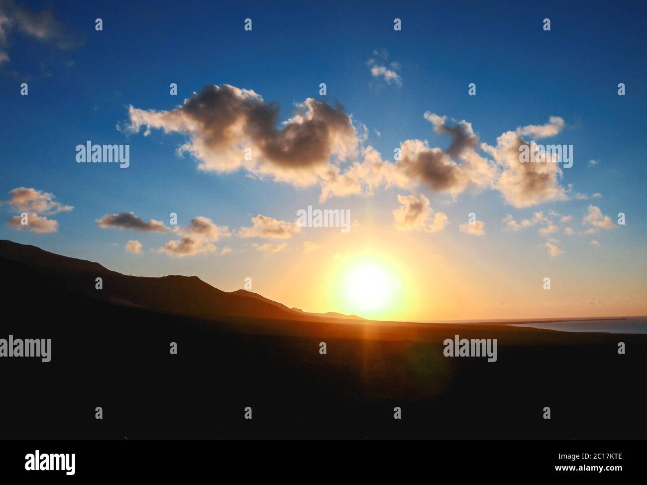 Beautiful Colored Sunset Stock Photo - Alamy