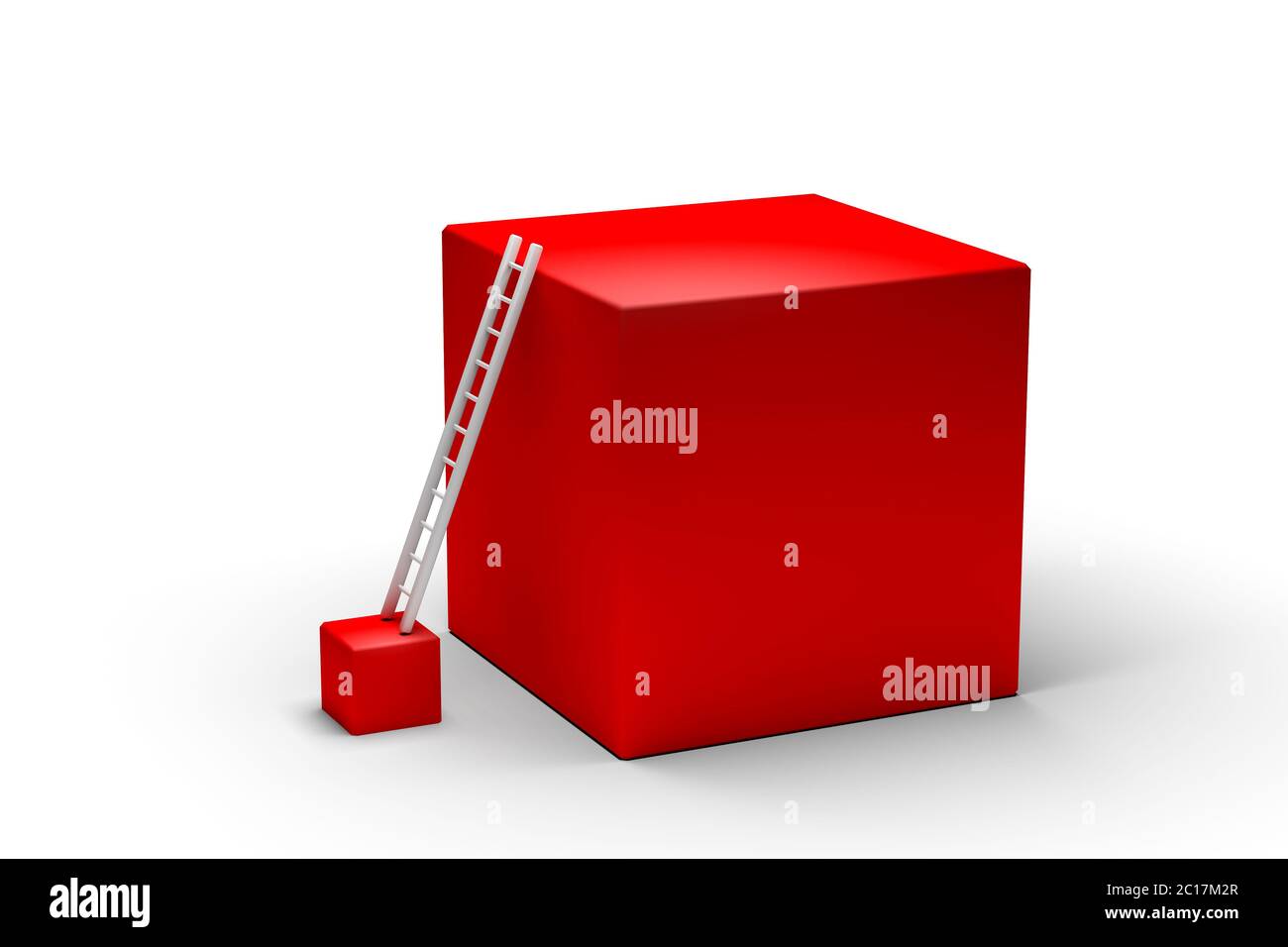 red cubics with ladder Stock Photo - Alamy
