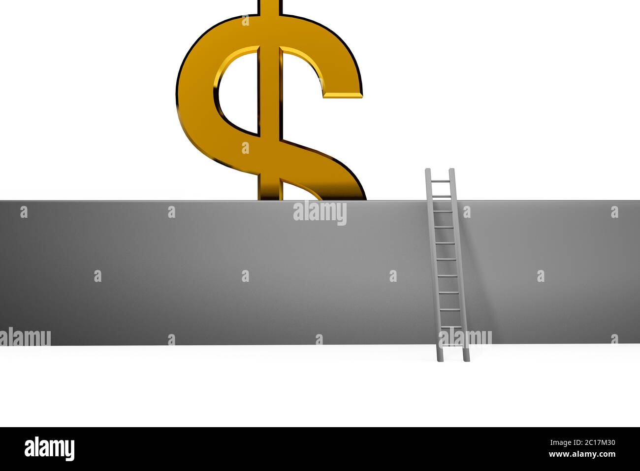 currency dollar sign with ladder Stock Photo - Alamy
