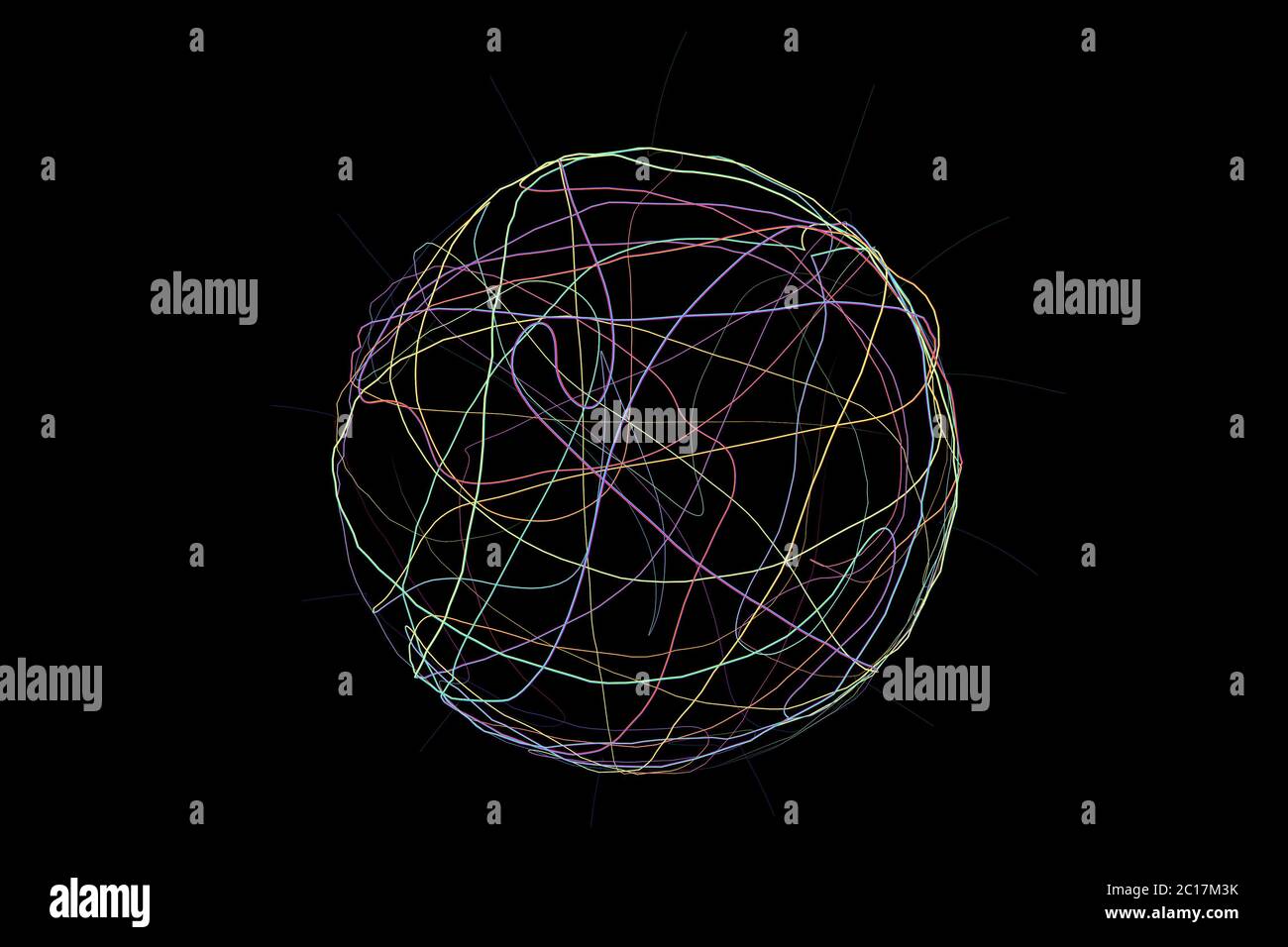 abstract sphere with lines Stock Photo - Alamy