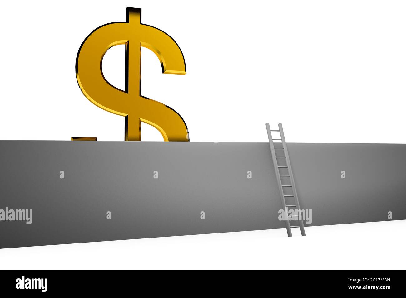 currency dollar sign with ladder Stock Photo - Alamy