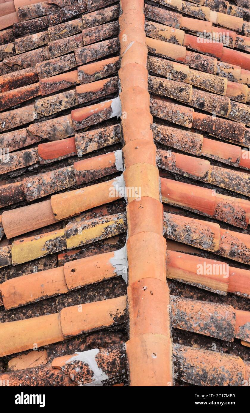 Tiles on the Building Roof Texture Stock Photo - Alamy