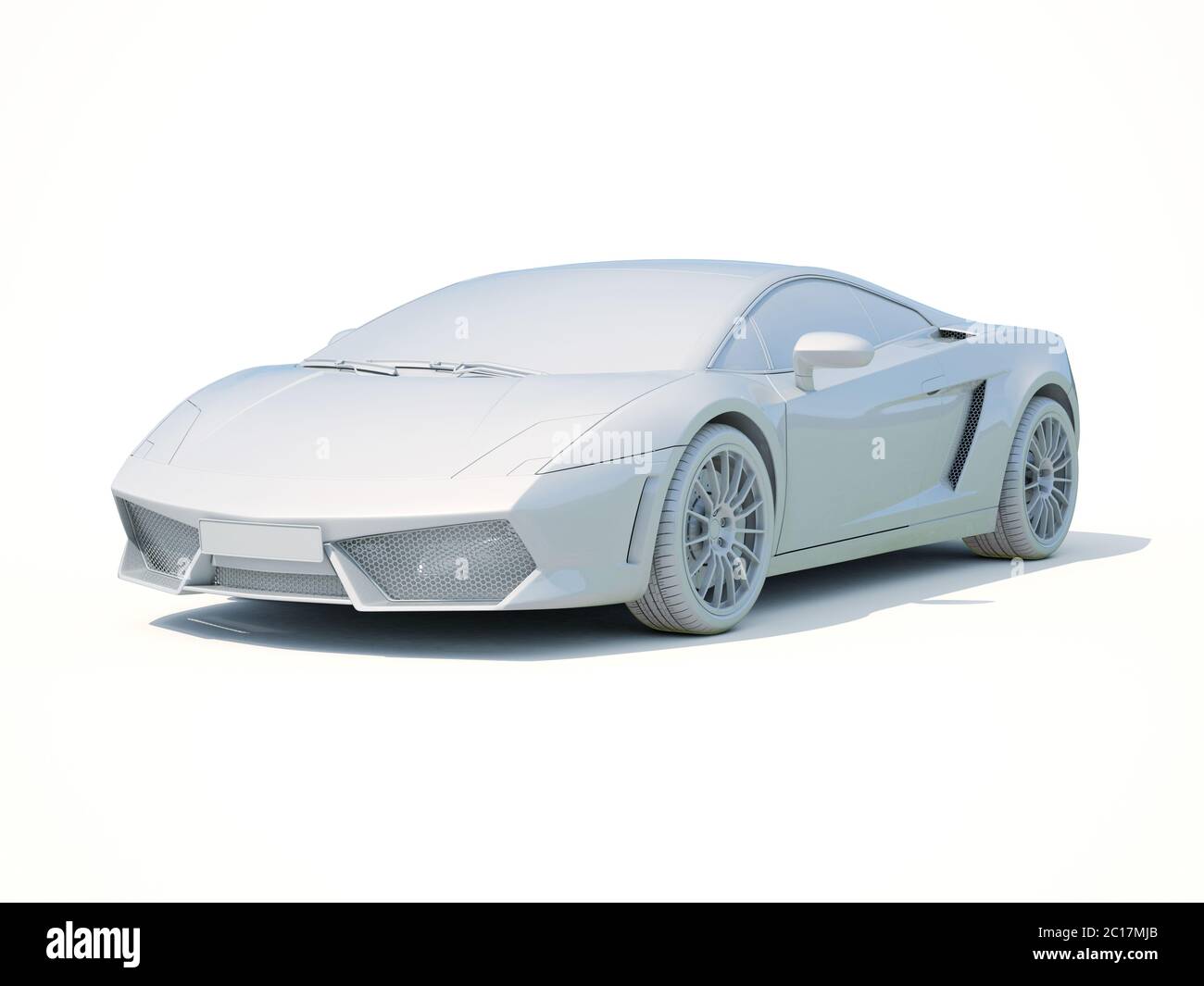 3d Car White Blank Template Stock Photo - Alamy