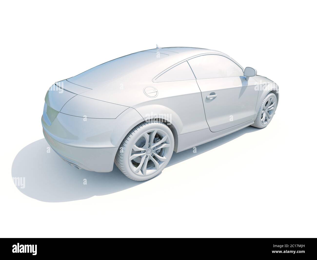 3d Car White Blank Template Stock Photo - Alamy