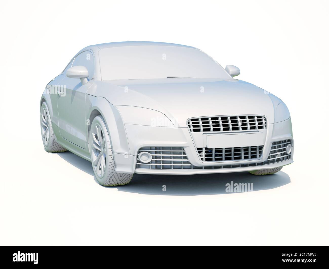 3d Car White Blank Template Stock Photo - Alamy