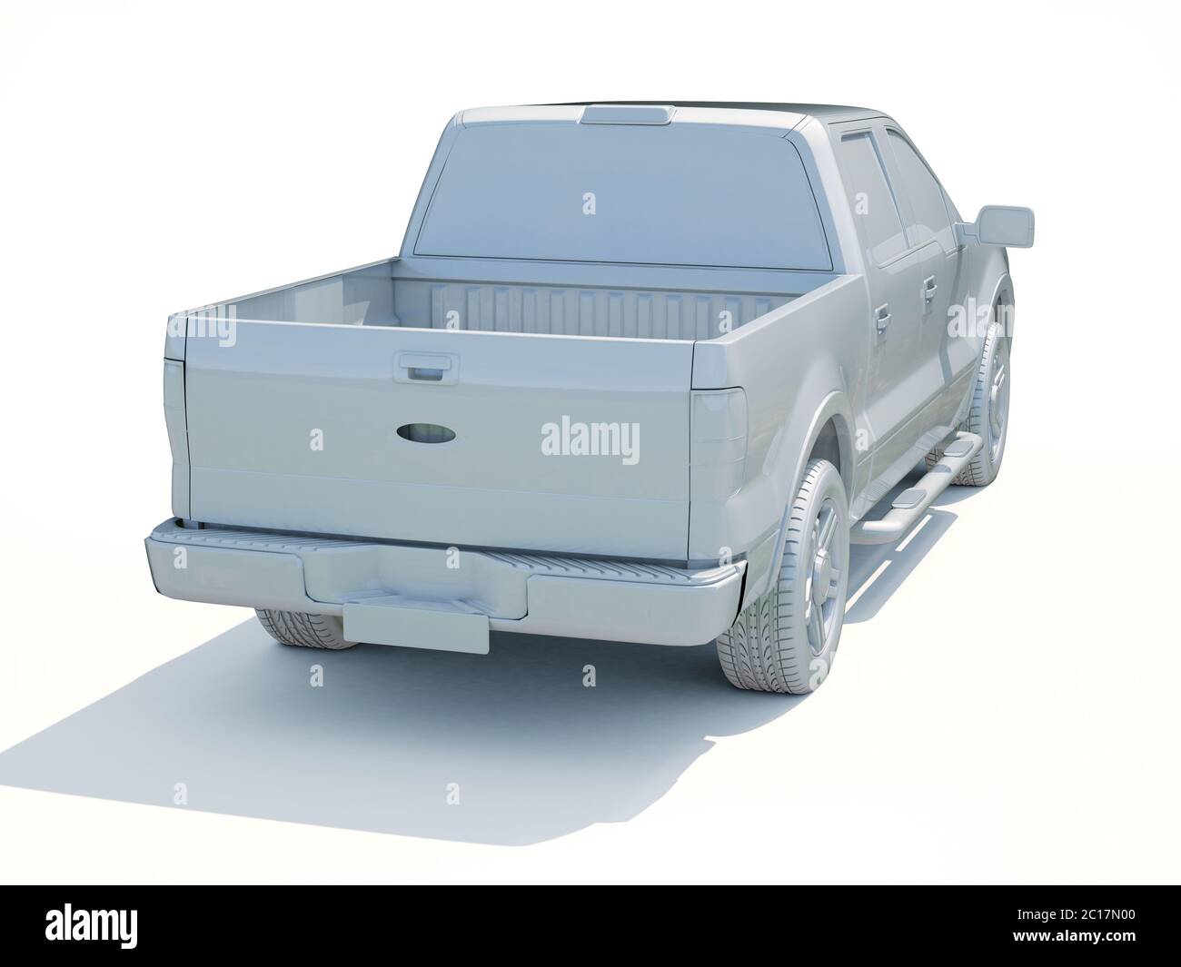 3d Car White Blank Template Stock Photo - Alamy