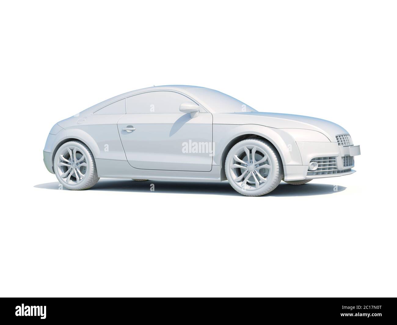 3d Car White Blank Template Stock Photo - Alamy