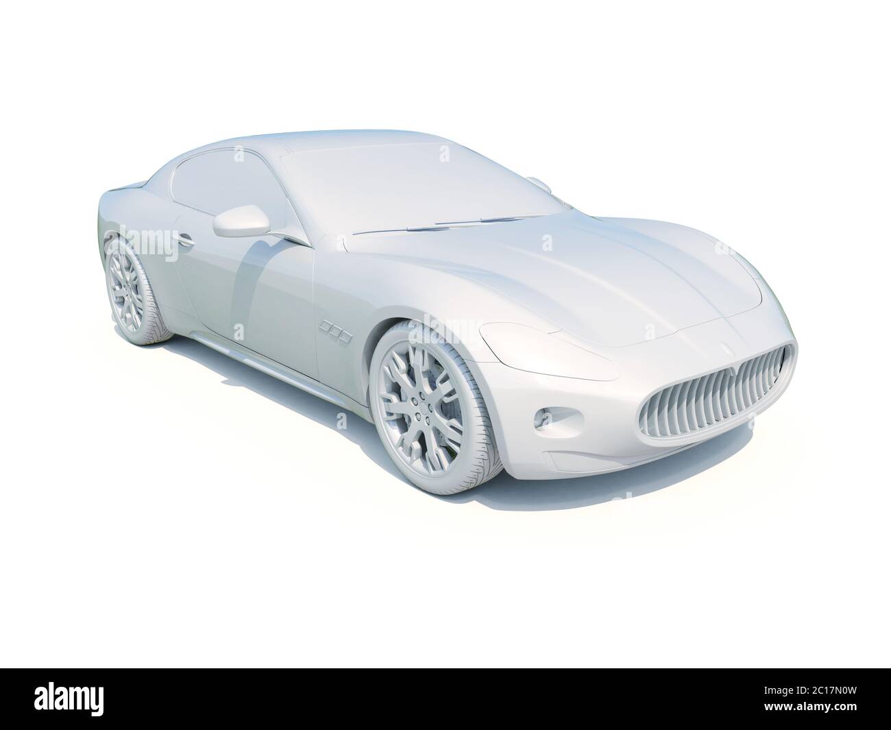 3d Car White Blank Template Stock Photo - Alamy