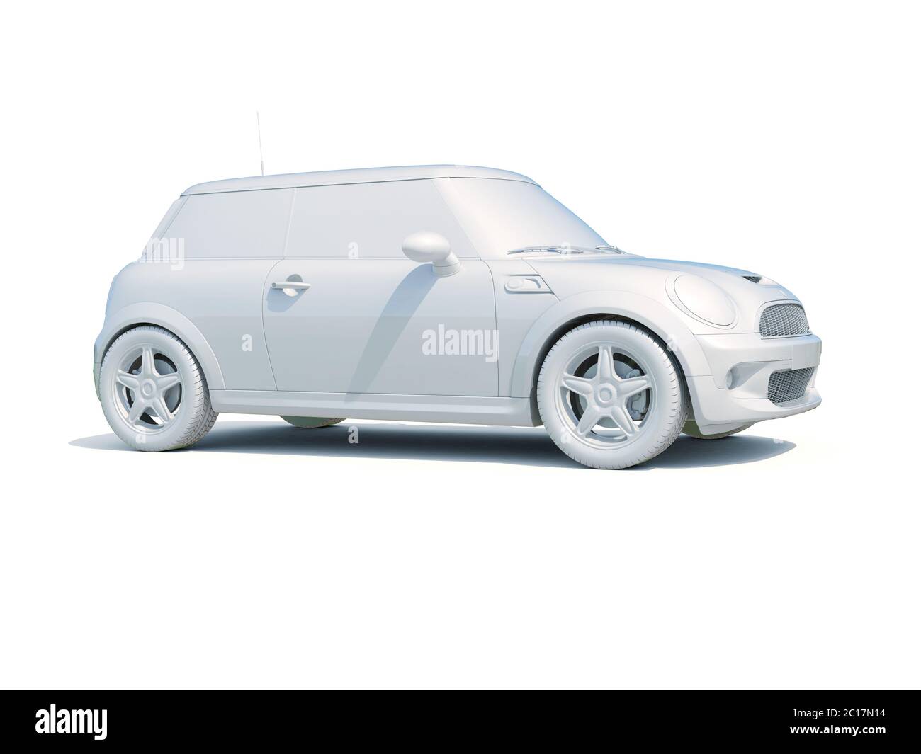 3d Car White Blank Template Stock Photo - Alamy