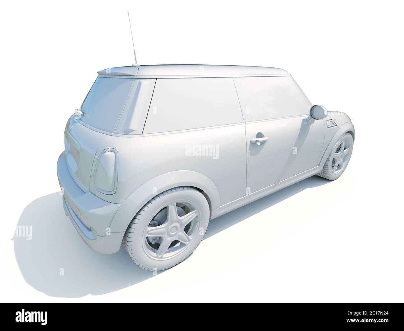 3d Car White Blank Template Stock Photo - Alamy
