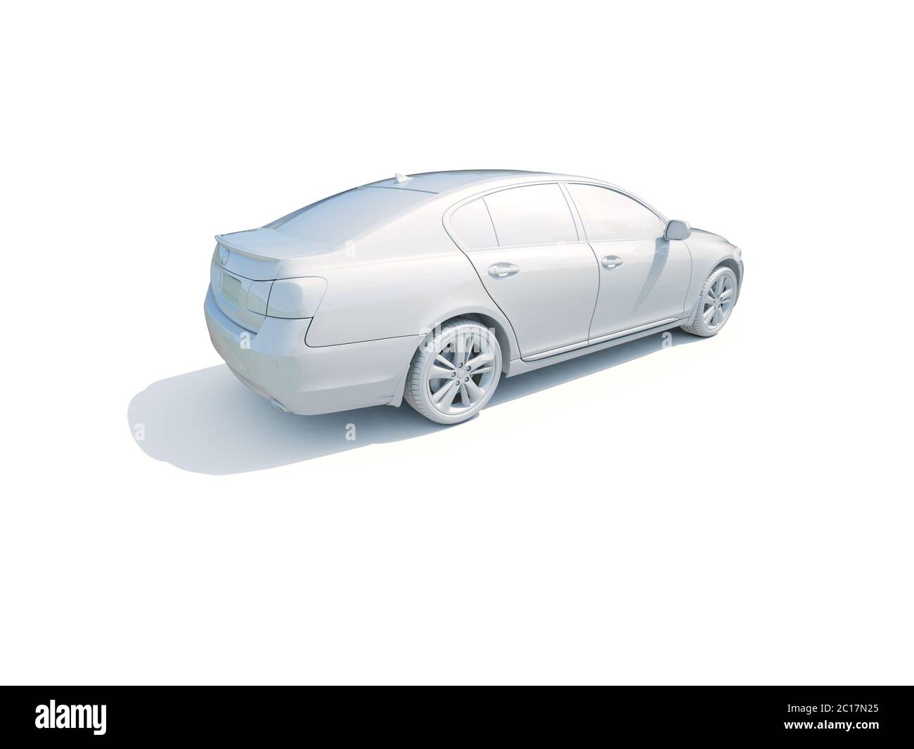3d Car White Blank Template Stock Photo - Alamy