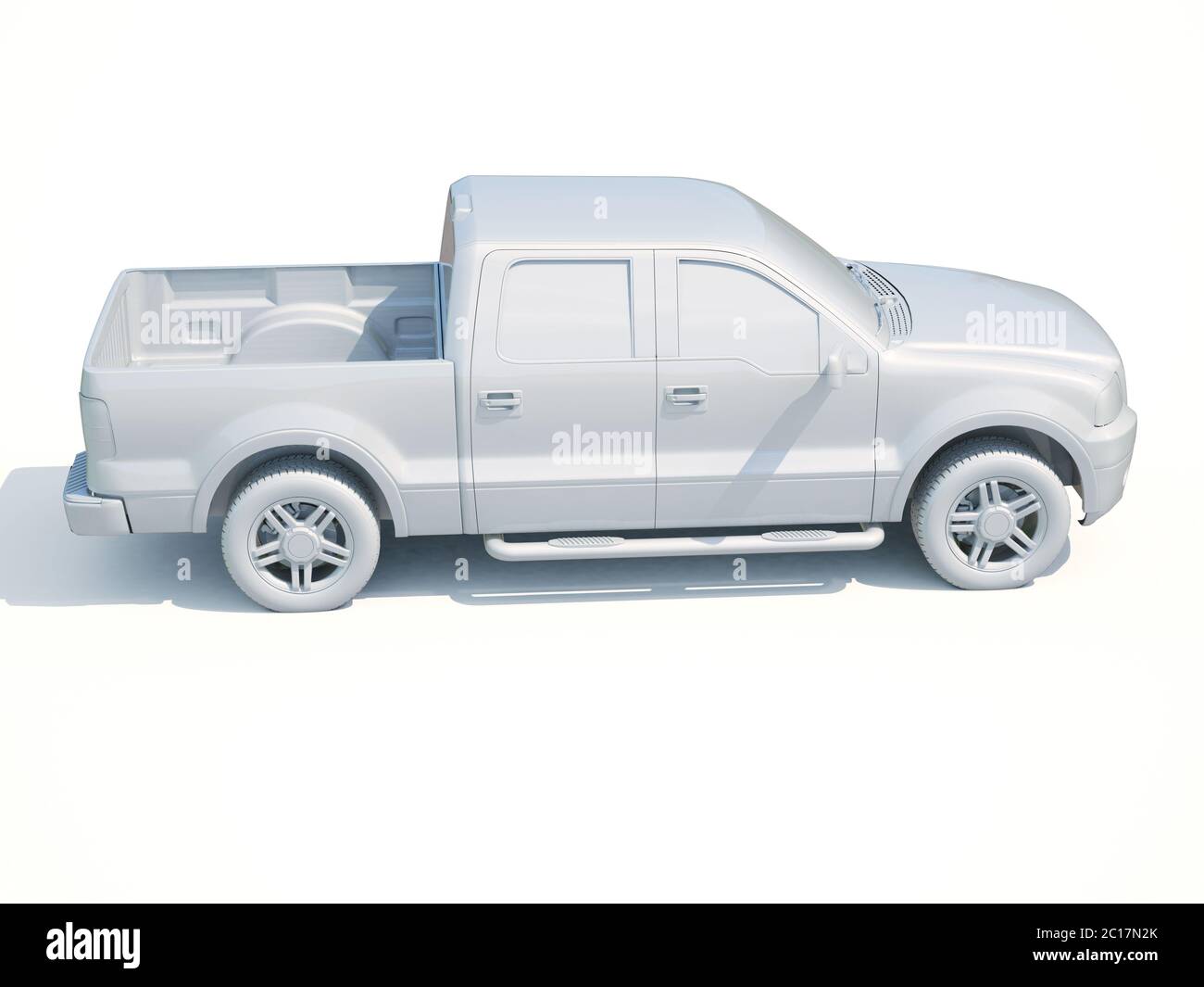 3d Car White Blank Template Stock Photo - Alamy