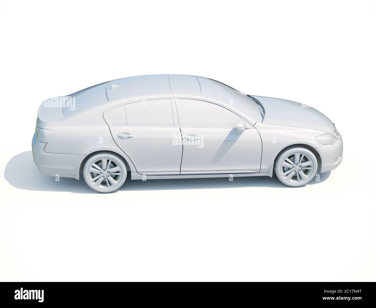 3d Car White Blank Template Stock Photo - Alamy