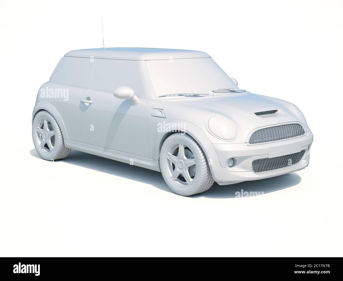3d Car White Blank Template Stock Photo - Alamy