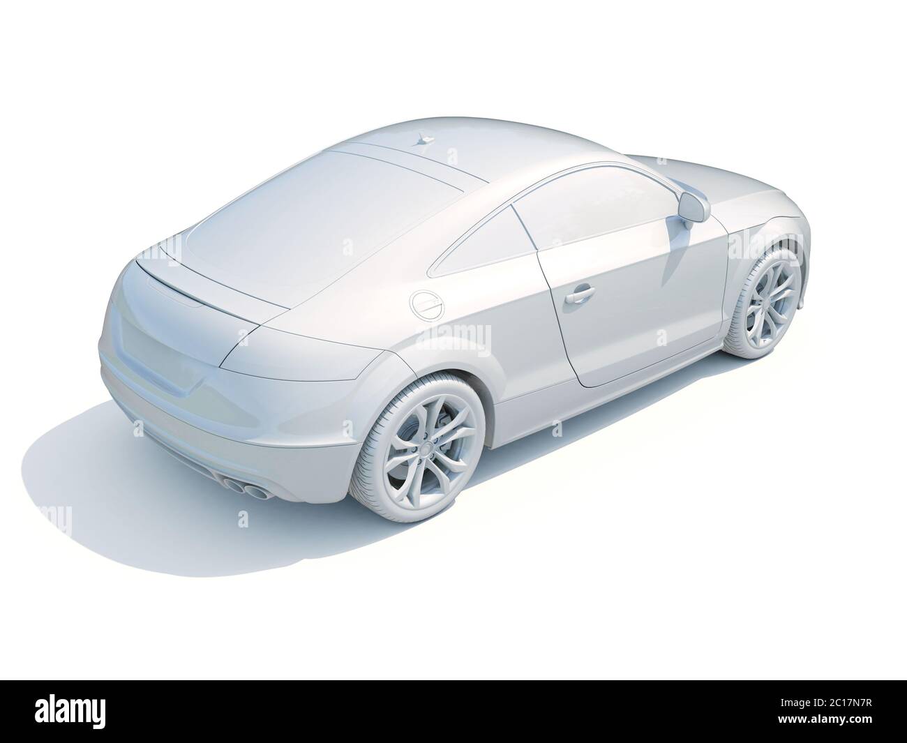 3d Car White Blank Template Stock Photo - Alamy