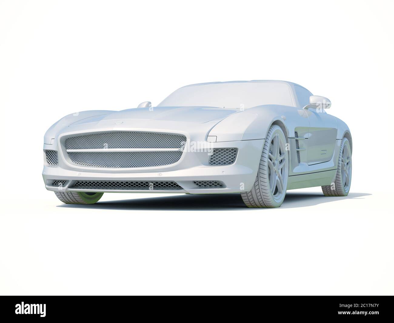 3d Car White Blank Template Stock Photo - Alamy