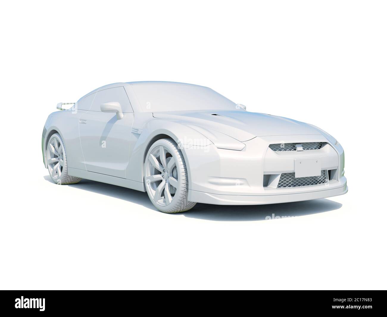 3d Car White Blank Template Stock Photo - Alamy