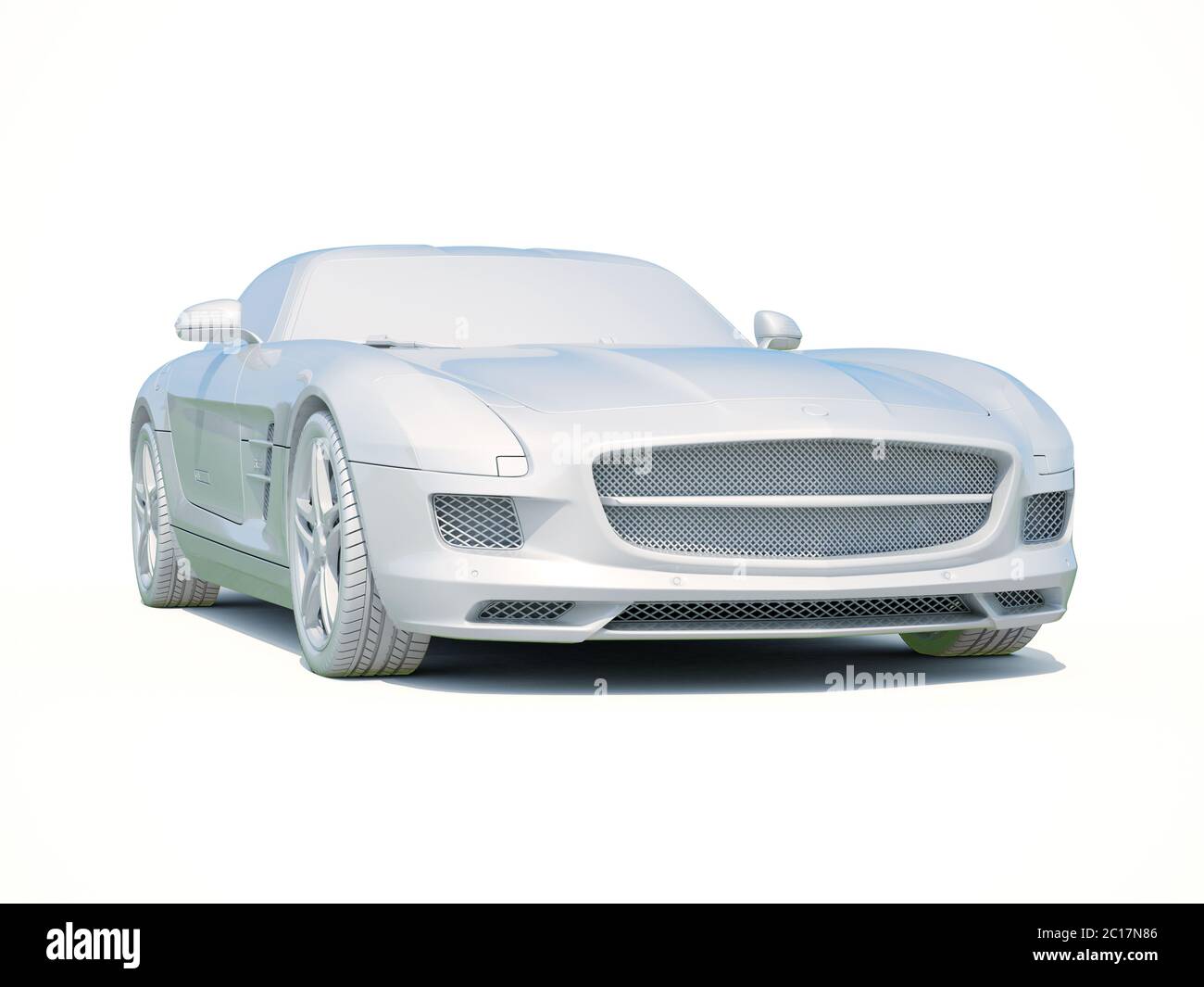 3d Car White Blank Template Stock Photo - Alamy