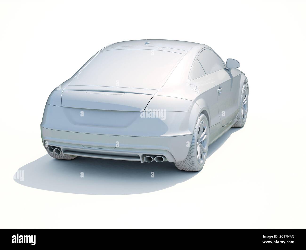 3d Car White Blank Template Stock Photo - Alamy